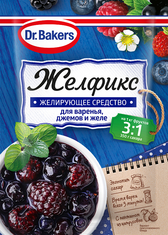 Желфикс 3:1 для консервирования ассортимент Dr. Bakers